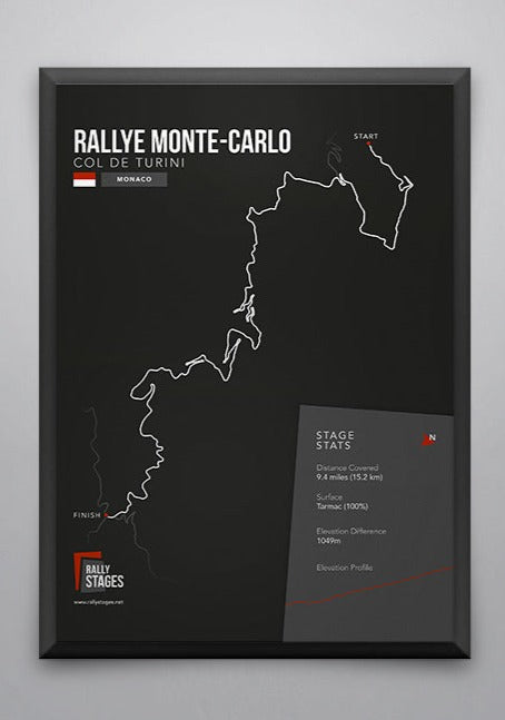 A3 Rallye Monte Carlo, Col De Turini poster – Rally Stages